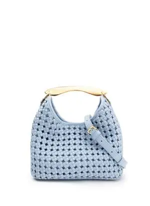 ELLEME Small Boomerang Woven Leather - Light Blue