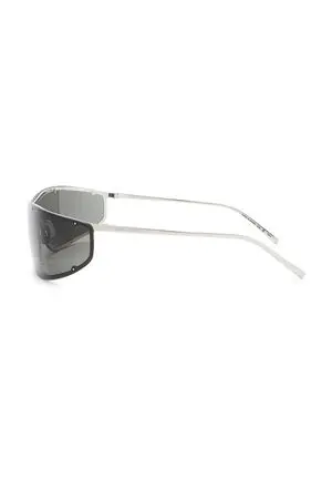 Saint Laurent Mask Sunglasses - Silver & Grey