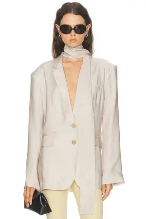 Acne Studios Micro Check Blazer - Beige Multi