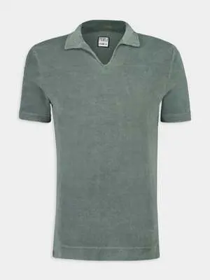 Fedeli Military Peter Terry Light Dusty Short Sleeve Polo - Green