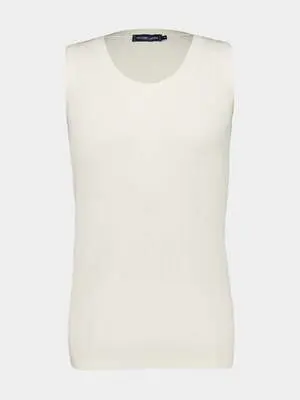 Frescobol Carioca Prado Ribbed Cotton Vest - White