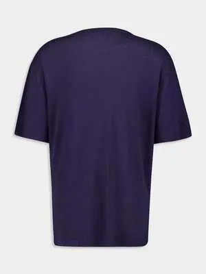 Frescobol Carioca Carmo Midnight- Linen Jersey T-shirt - Blue