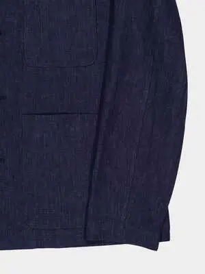 PIACENZA CASHMERE 1733 Linen Chore Jacket - Blue