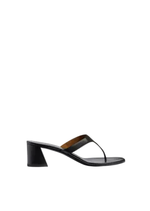 Khaite Archer Sandal In Leather - Black