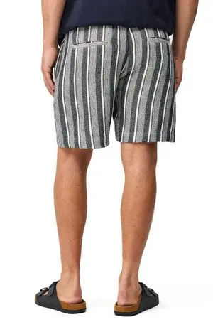 Rodd & Gunn The Laurels Stripe Cotton Blend Drawstring Shorts - Navy