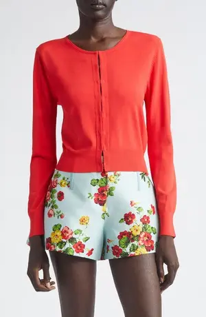 Brandon Maxwell The Ellery Shrunken Cardigan - Red