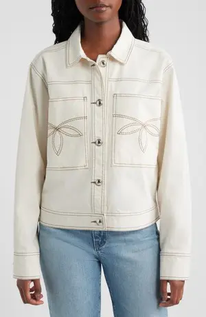 Rails Briggs Topstitch Detail Stretch Cotton Jacket
