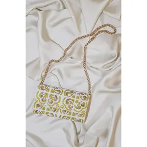 ISLAND TO EAST SIDE Rosette Mosaic Tile Structured Bag Multi