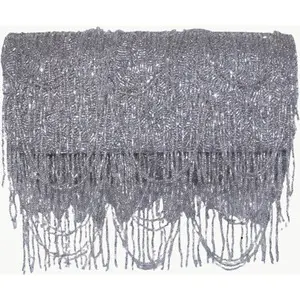 ISLAND TO EAST SIDE Fringed Structured Bag Silver