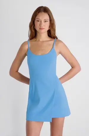 French Connection Whisper Asymmetric Hem Mini Dress