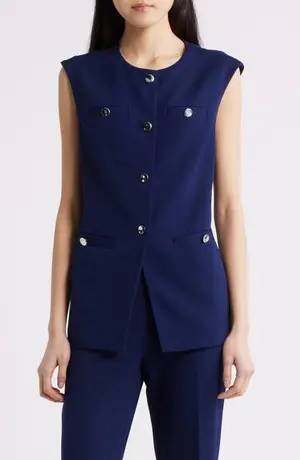 Anne Klein Button Detailed Vests For Women