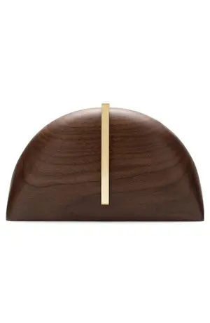 Cult Gaia Laguna Frame Clutch - Walnut