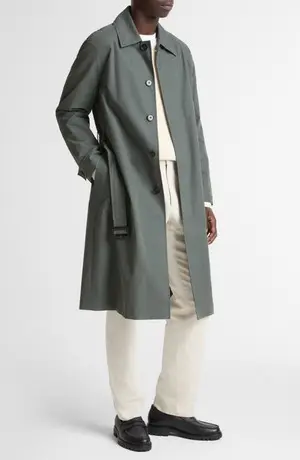 Vince Single-breasted Trench Coat - Slate