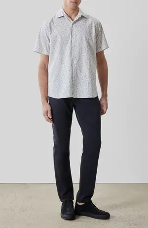 Robert Barakett Turcot Floral Short Sleeve Button-up Shirt