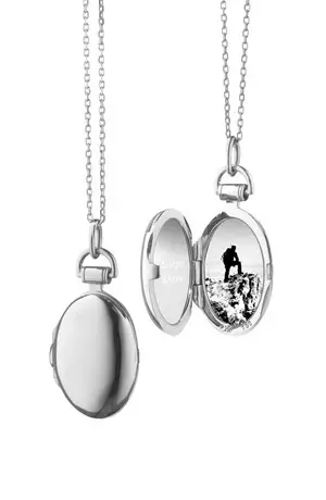 Monica Rich Kosann Petite Anna Locket Necklace - Silver