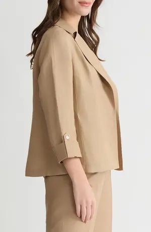 KASPER Seamed Open Front Jacket