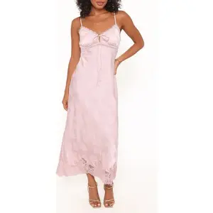 PETAL & PUP Melita Lace Sleeveless Maxi Dress - Pink