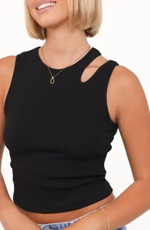 PETAL & PUP Elira Cutout Crop Tank