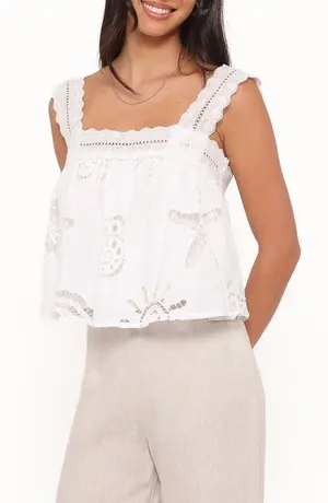 PETAL & PUP Aideen Sleeveless Eyelet Top