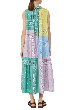 Max Mara Regno Bandana Print Cotton Dress