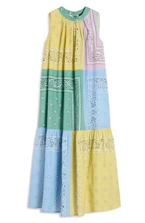 Max Mara Regno Bandana Print Cotton Dress