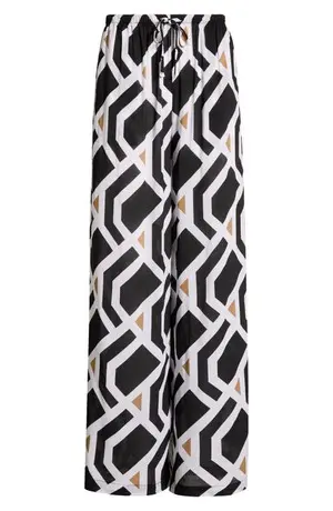 SEA LEVEL Printed Wide-leg Cover-up Pants