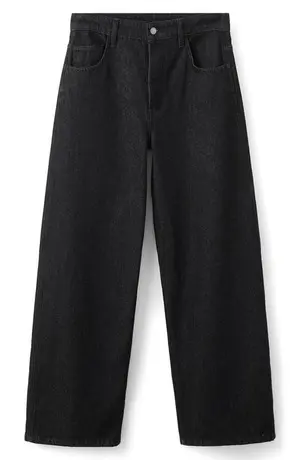 Mango High Waist Balloon Jeans - Black
