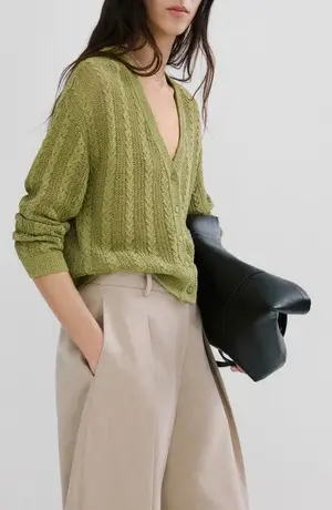 Mango Textured Cardigans For Women