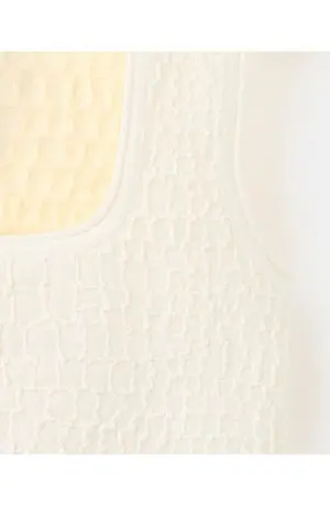 Mango Croc Embossed Knit Tank