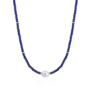 THE LOVERY FINE JEWELRY Bead Pearl Necklace - Lapis