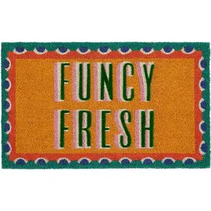 ZSA ZSA ZSU Kerala Funcy 100% Coir Doormat 18" X 30 - Orange