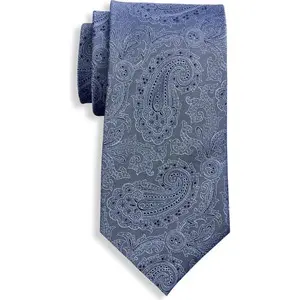 OAK HILL PREMIUM BY DXL Big & Tall Tonal Paisley Silk Neck Tie - Navy