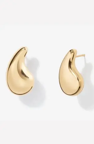 LITTLE SKY STONE Lila Teardrop Stud Earrings - Gold