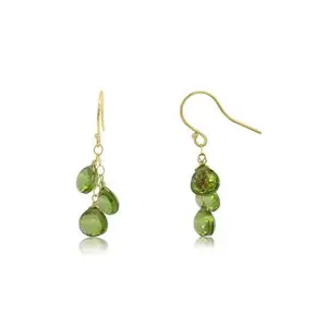 THE LOVERY 14k Yellow Gold Dangle Earrings - Peridot