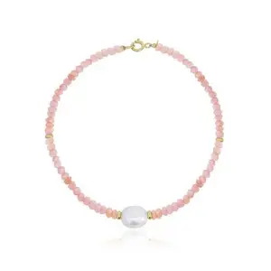 THE LOVERY FINE JEWELRY Beaded Pearl Bracelet - Pink Opal