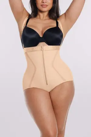 SHAPELLX Curve Code Airy Comfy Smoothing Brief - Beige