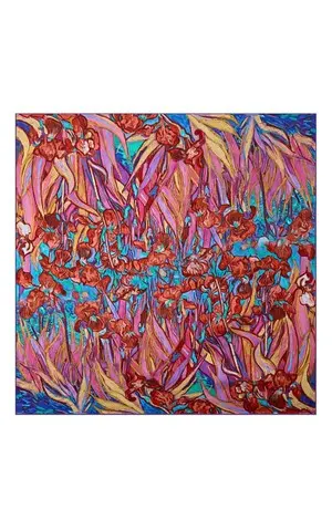 SILKSILKY Pure Silk Abstract Square Scarf - Multi