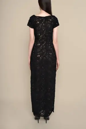 CONTESSA MILLS Fleur Sheer Italian Lace Maxi Dress