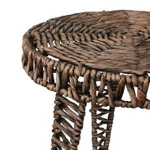 JONATHAN Y Amara Bohemian Handwoven Round End Table