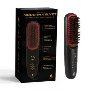 PURSONIC Modern Velvet Heated Hair Straightener - Black