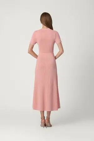 Shoshanna Fine Gauge Shimmer Knit Darby Dress