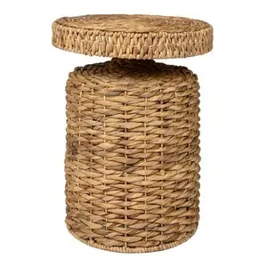 JONATHAN Y Marisol Bohemian Woven Round Accent Table - Natural