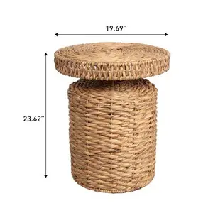 JONATHAN Y Marisol Bohemian Woven Round Accent Table