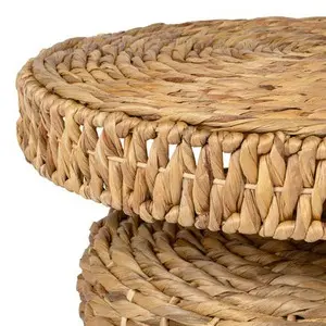 JONATHAN Y Marisol Bohemian Woven Round Accent Table
