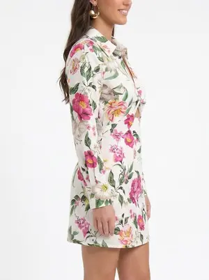 Rachel Rachel Roy Floral Print Shirtdress With Cutout