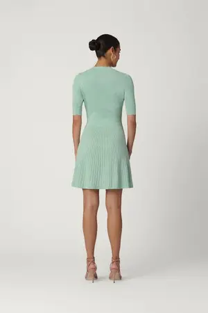 Shoshanna Fine Gauge Shimmer Knit Warren Mini Dress