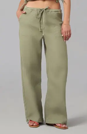 LOLA DENIM Remy Mid Rise Wide Leg Trousers
