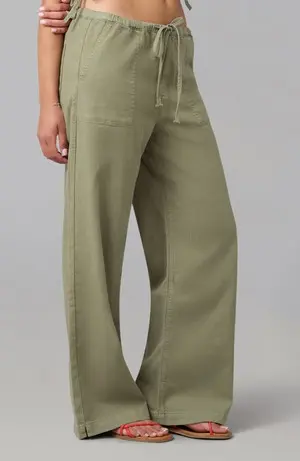 LOLA DENIM Remy Mid Rise Wide Leg Trousers