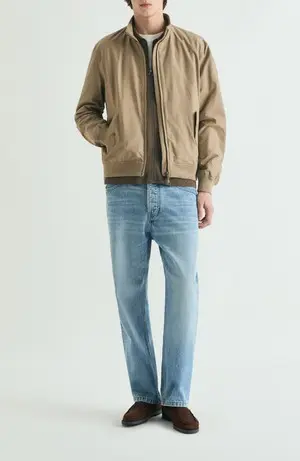 SCALPERS Cooper B High Neck Bomber Jacket - Camel