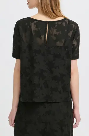 ICHI Short Sleeve Lace Shirt